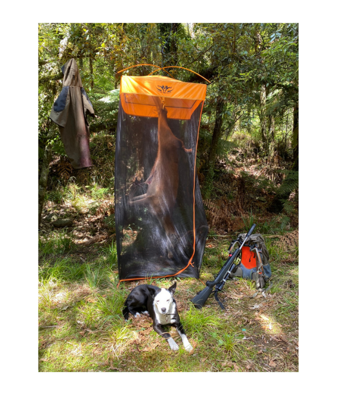 Meat Safe - Hanging Outdoor Meat Safe - Orange and Black – Game Gear NZ